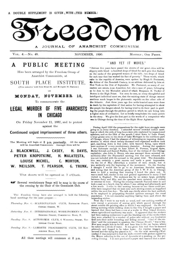 Freedom vol 4. no 48 (November 1890) | libcom.org